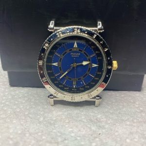 Pulsar | Accessories | Vintage World Time Blue Dial Pulsar Watch | Poshmark